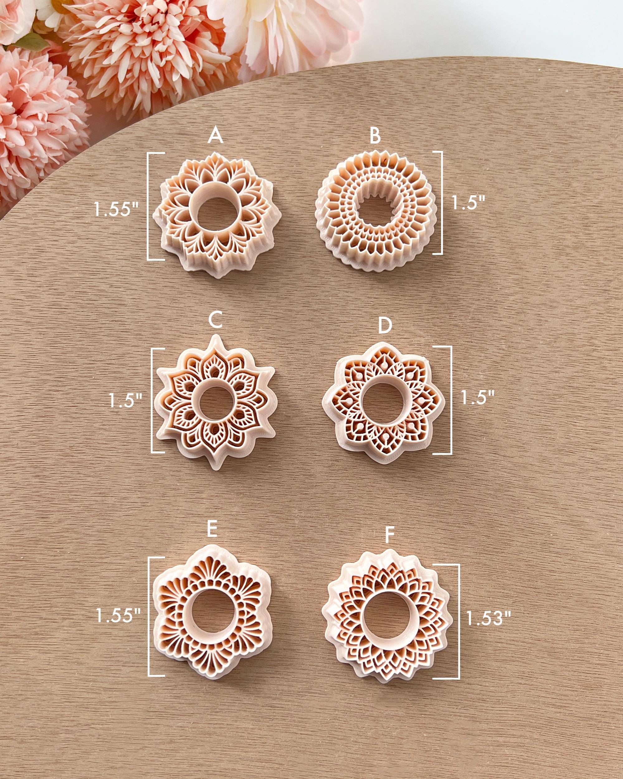Mandala Circle Frame Polymer Clay Cutters | Clay Earring Cutter Set ...