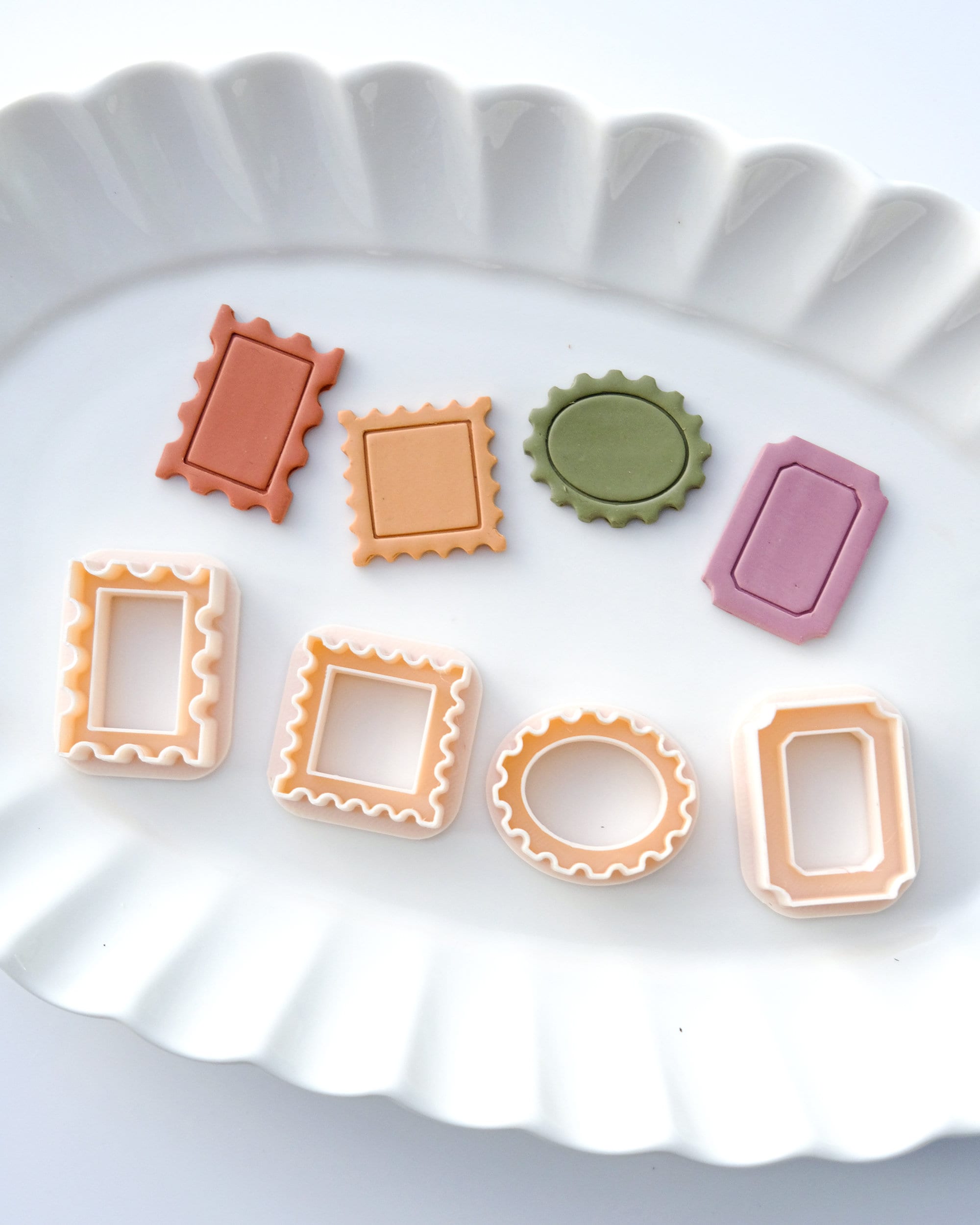 Holiday Postage Stamp Clay Cutters Frame Polymer Clay - Etsy