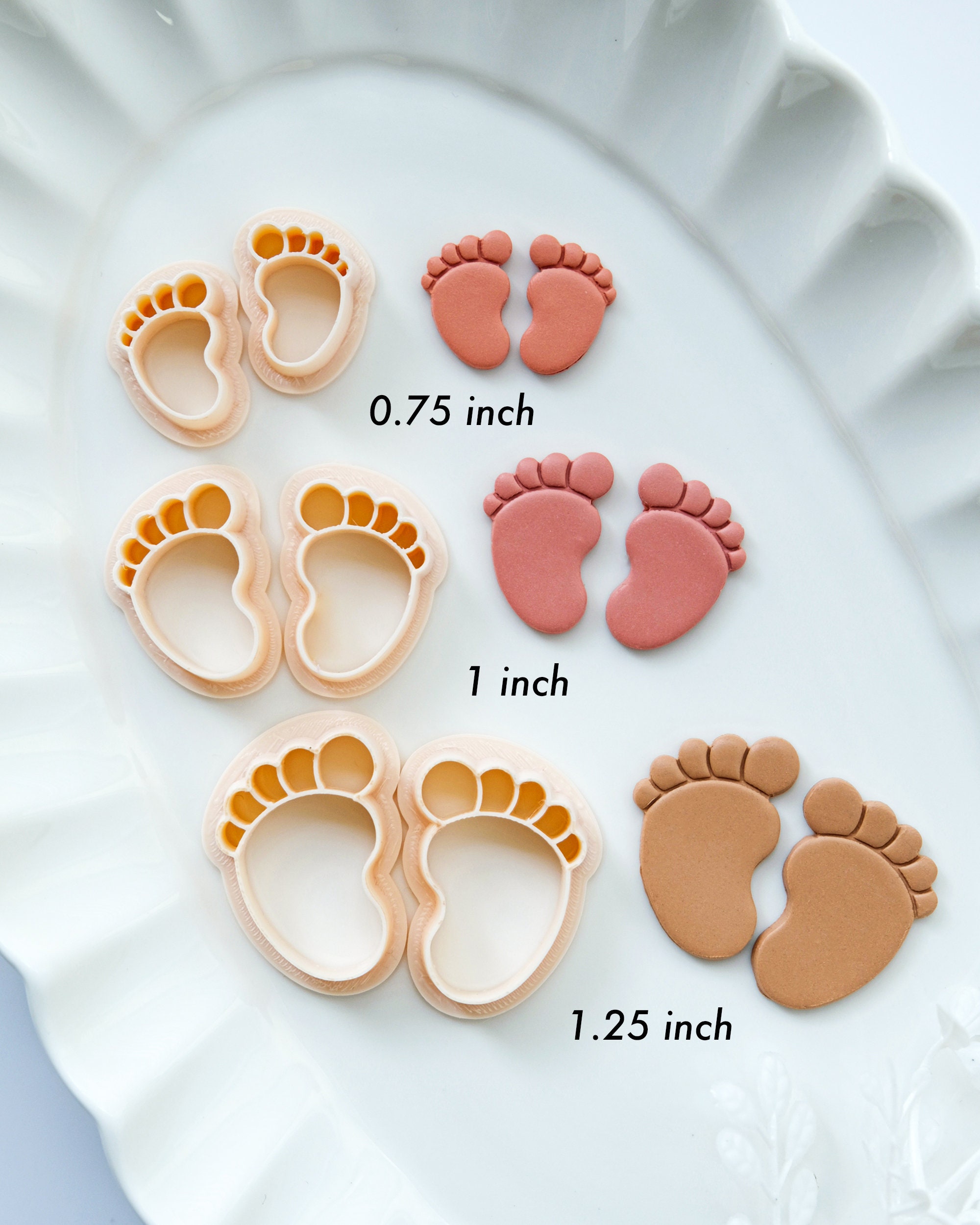 Baby Feet Clay Cutters | Baby Shower Polymer Clay Cutters for Clay ...