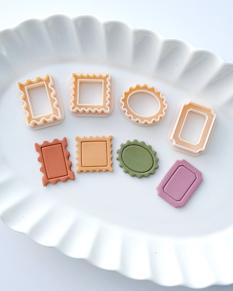 Holiday Postage Stamp Clay Cutters Frame Polymer Clay - Etsy