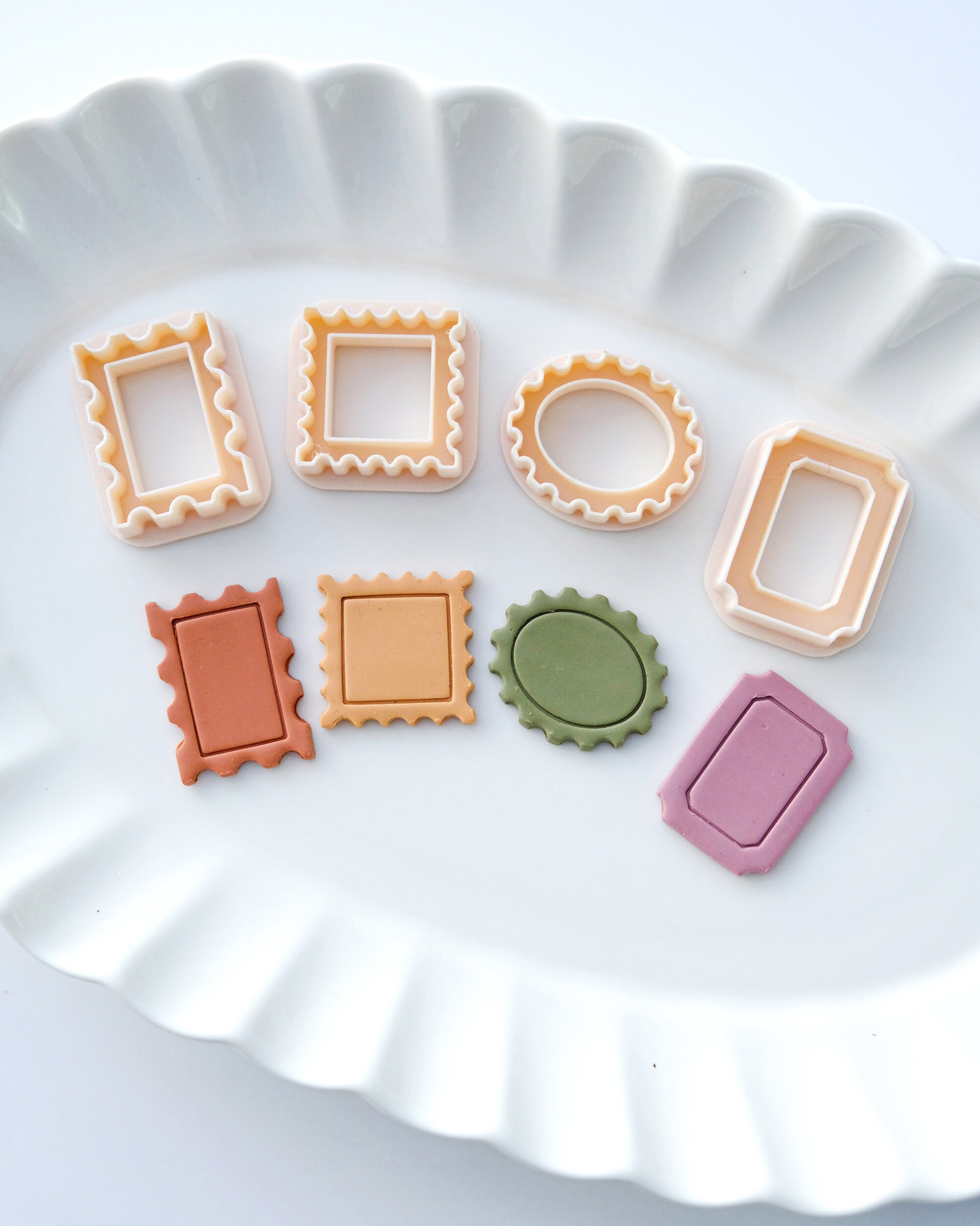 Holiday Postage Stamp Clay Cutters Frame Polymer Clay - Etsy