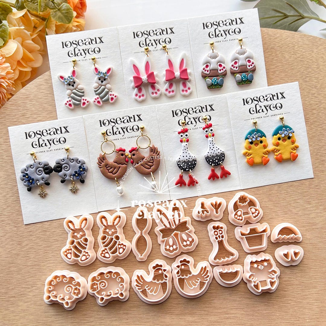 Easter Polymer Clay Cutters | Spring Clay Earring Cutter | Jewelry ...