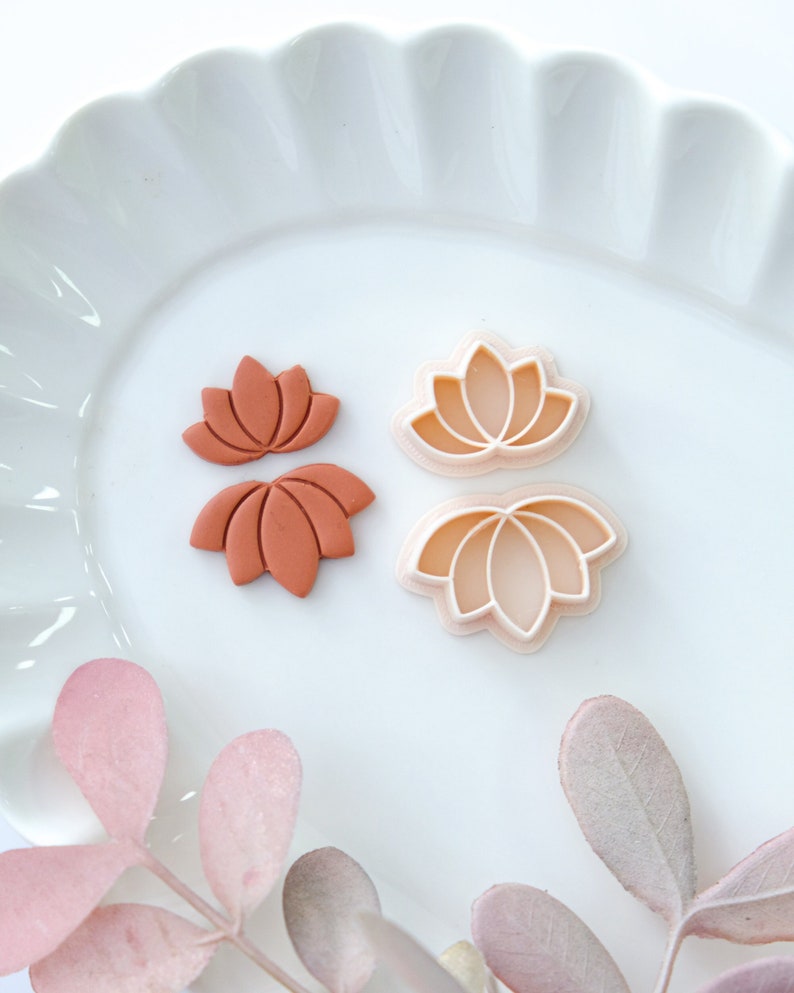 Lotus Polymer Clay Cutters: Flower Earring Jewelry Making - Etsy