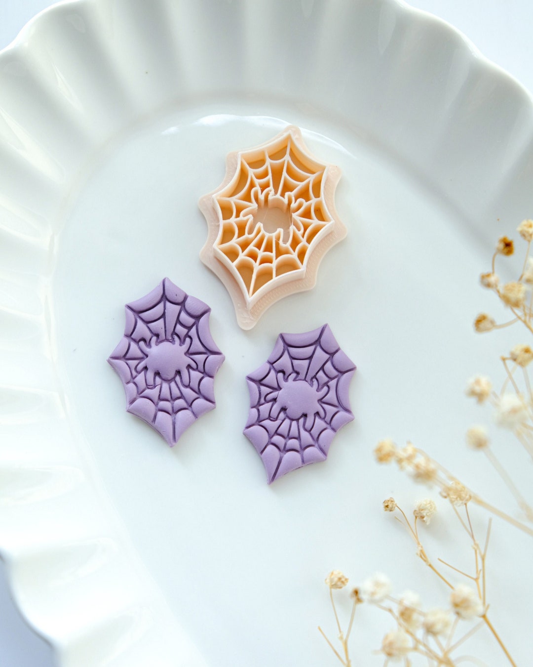 Halloween Spider Web Polymer Clay Cutters: Earring Making - Etsy