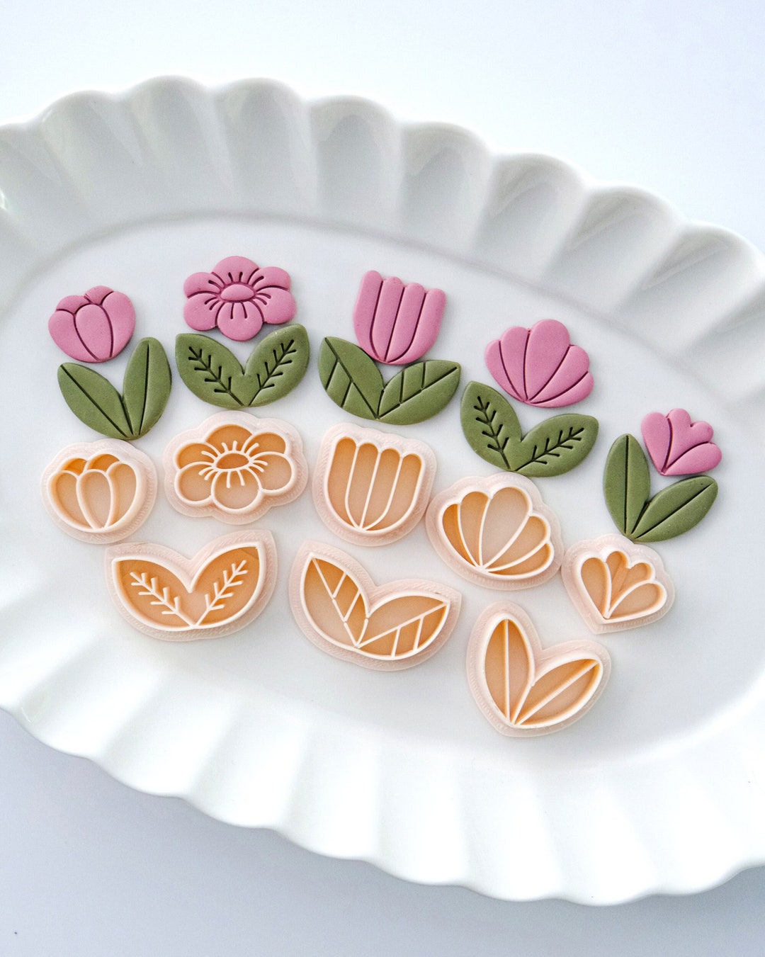 Flower Leaf Polymer Clay Cutters Set | Spring Clay Cutters | Floral ...