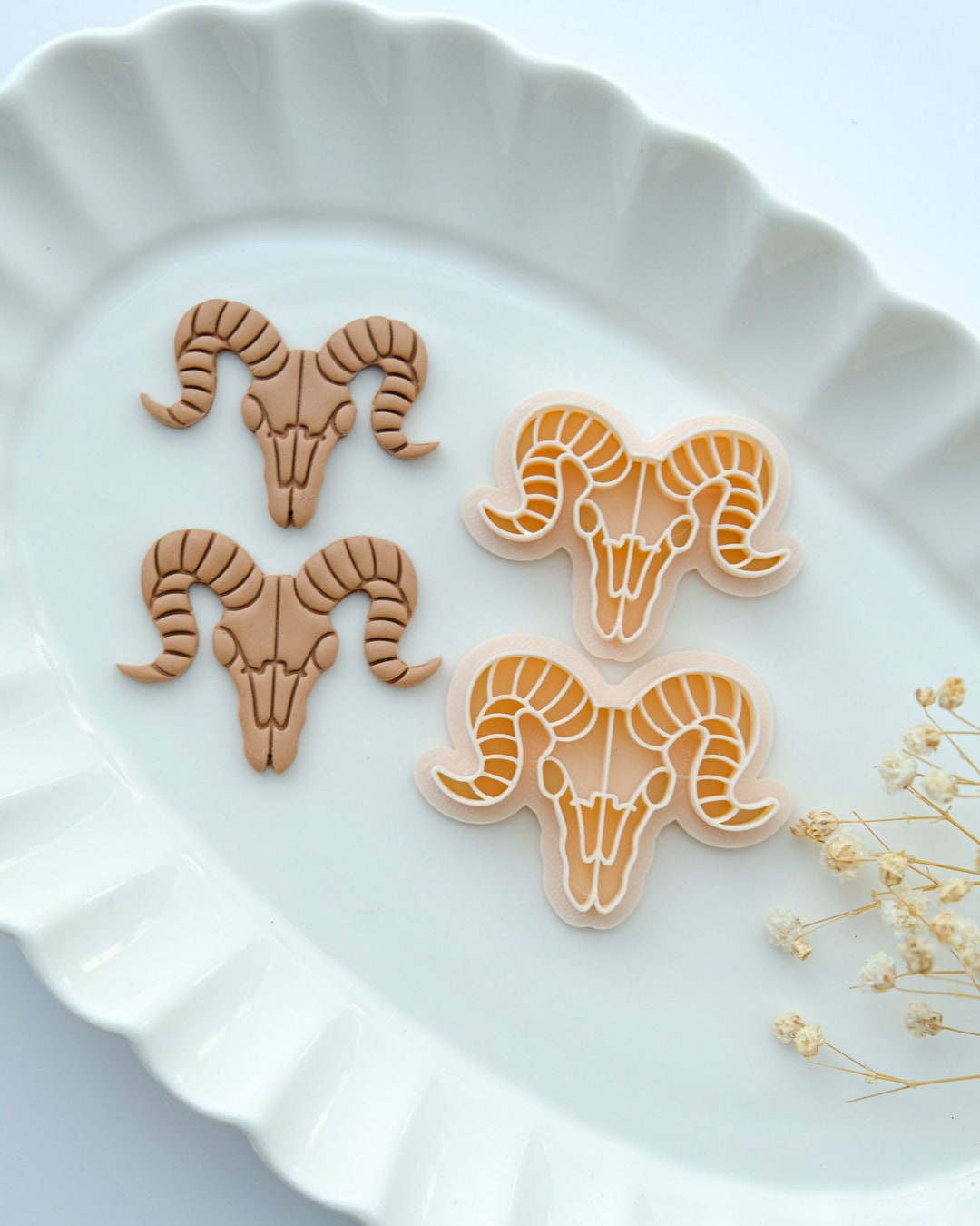Ram Skull Polymer Clay Cutters: Halloween Earring Making Tools - Etsy