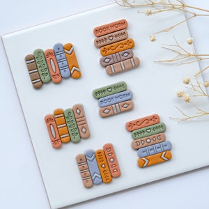 Book Stack Clay Cutters: Polymer Clay Earring Jewelry Tools - Etsy