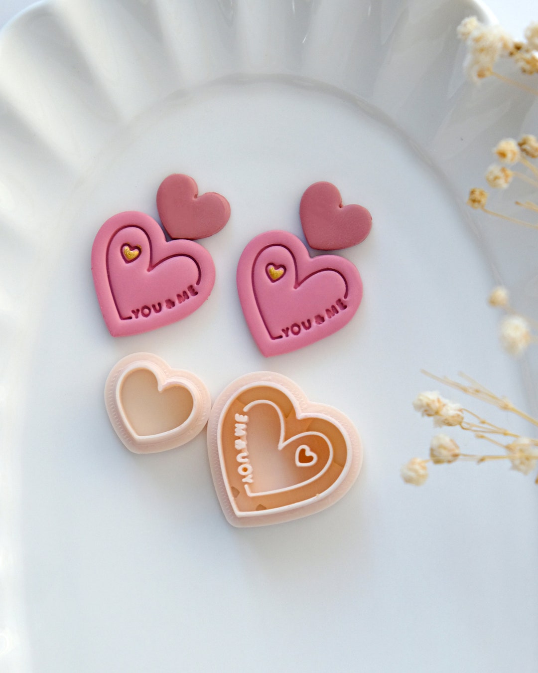 You & Me Heart Clay Cutters: Polymer Clay Jewelry Making - Etsy