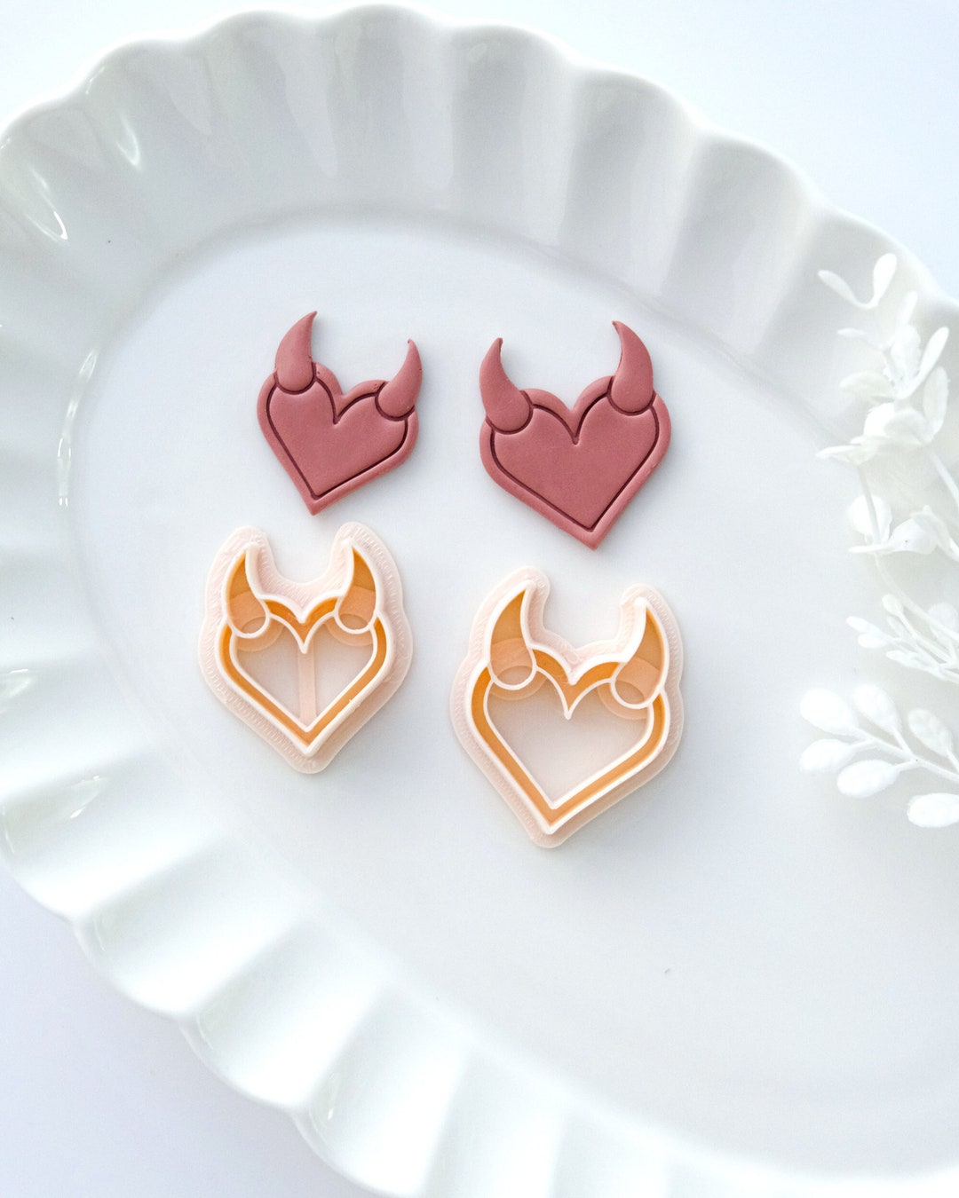 Devil Heart Clay Cutter: Evil Valentines Polymer Clay Jewelry Cutters ...