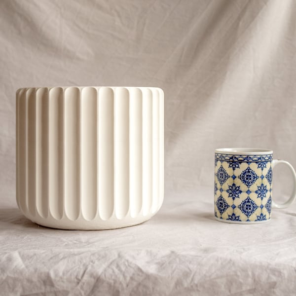 Large White Planter - Etsy UK