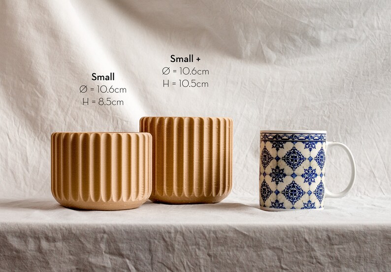 Fluted Pots - 3D Printed Wood Pots - Etsy UK