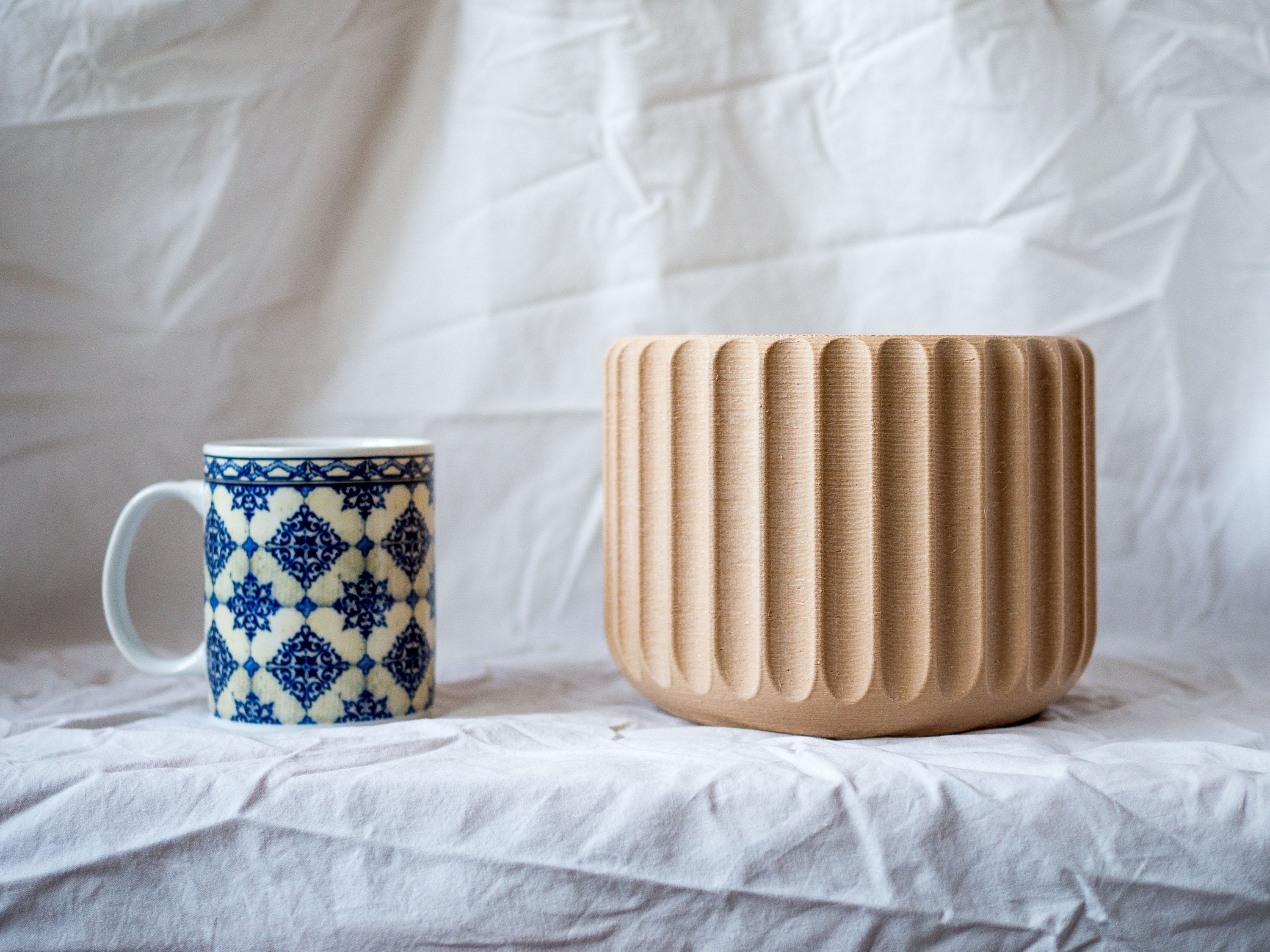 Fluted Pots 3D Printed Wood Pots | Etsy