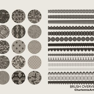 Lace Texture Brushes Procreate, Lace Brush Set, Procreate Fabric ...