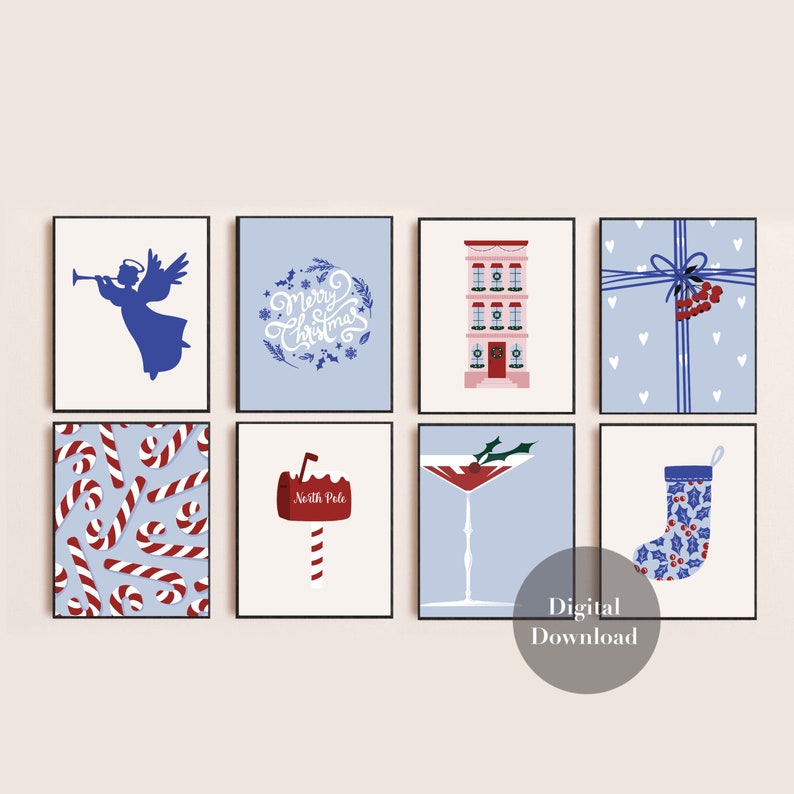 Christmas Printables Set of 15 Christmas Prints Christmas - Etsy