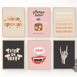 Halloween Wall Art Mega Bundle, 20 Halloween Printables, Boho Halloween ...
