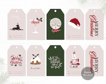 Christmas Gift Tags - Printable - Etsy