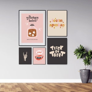 Halloween Wall Art Mega Bundle, 20 Halloween Printables, Boho Halloween ...