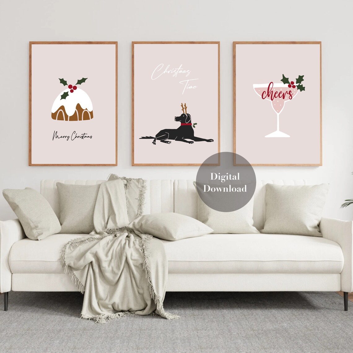 Christmas Wall Art Set of 15 Christmas Prints Christmas - Etsy