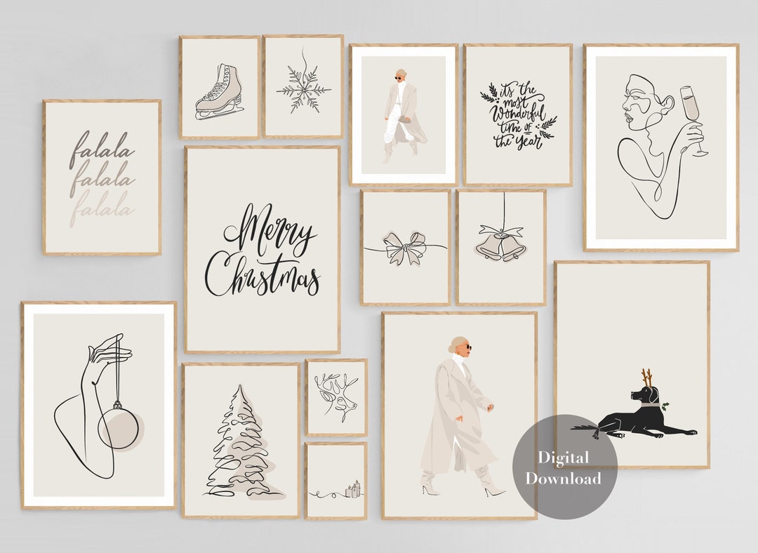 15 Minimalistic Christmas Prints, Christmas Wall Art, Merry Christmas ...