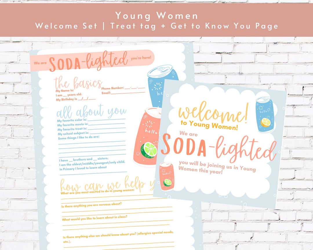 Young Women Welcome Set New Young Women Bundle Young Women 2024 Get to ...