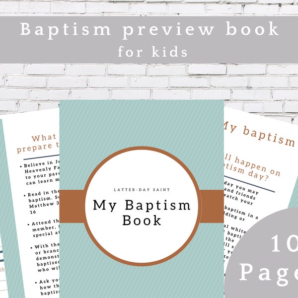 Lds Baptism Preview - Etsy