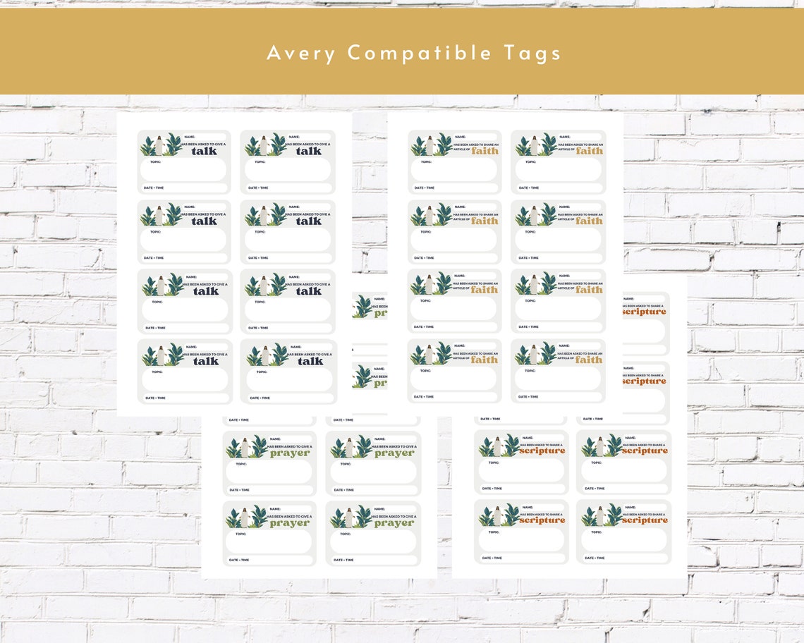 Printable Primary Assignments Assignment Wristbands and Name Tags ...