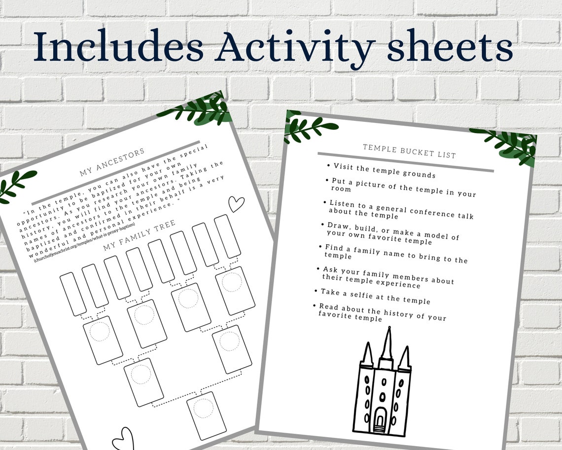 Latter-day Saint Temple Preview Activity Book Temple Prep - Etsy