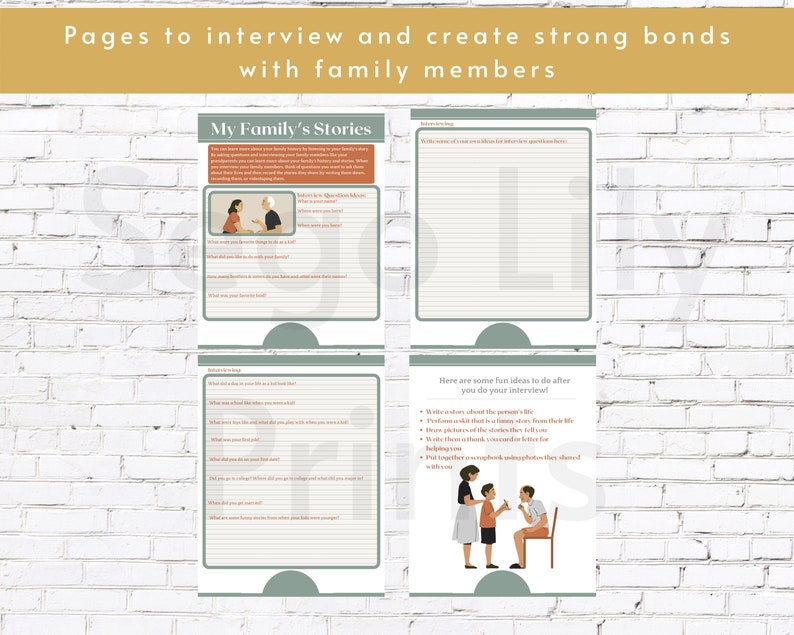 Family History Activity Book Family Tree Workbook for - Etsy