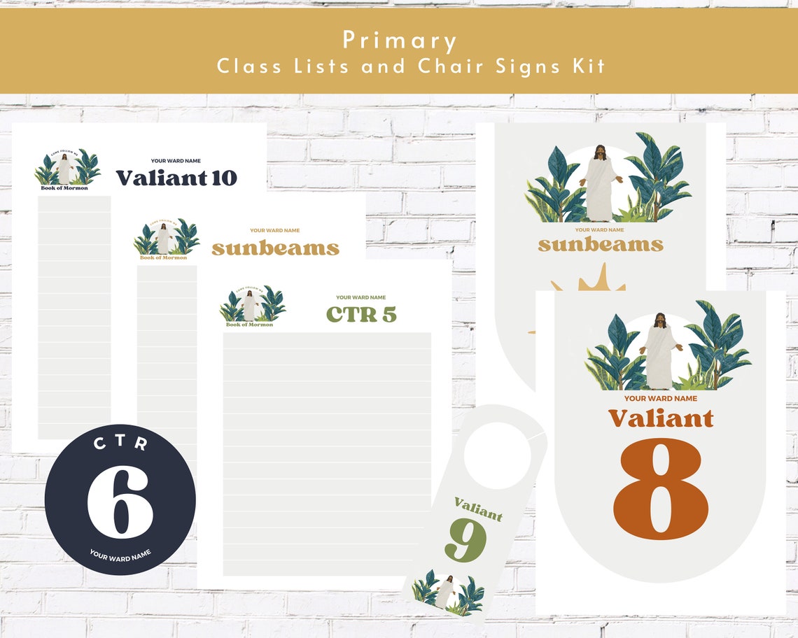 Editable Primary Class Lists | Door Signs Chair Signs Door Hangers ...