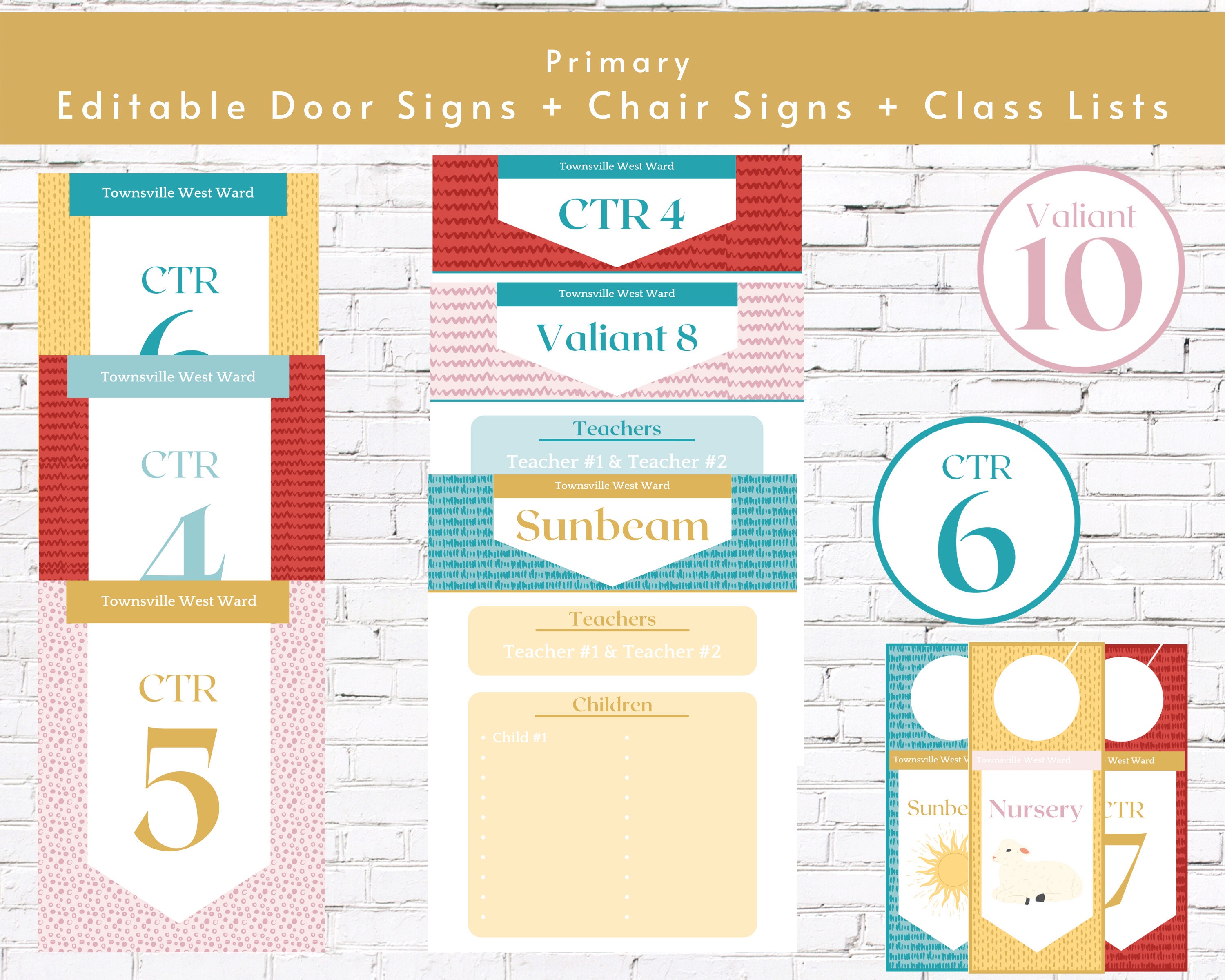 Lds Primary 2022 Door Signs