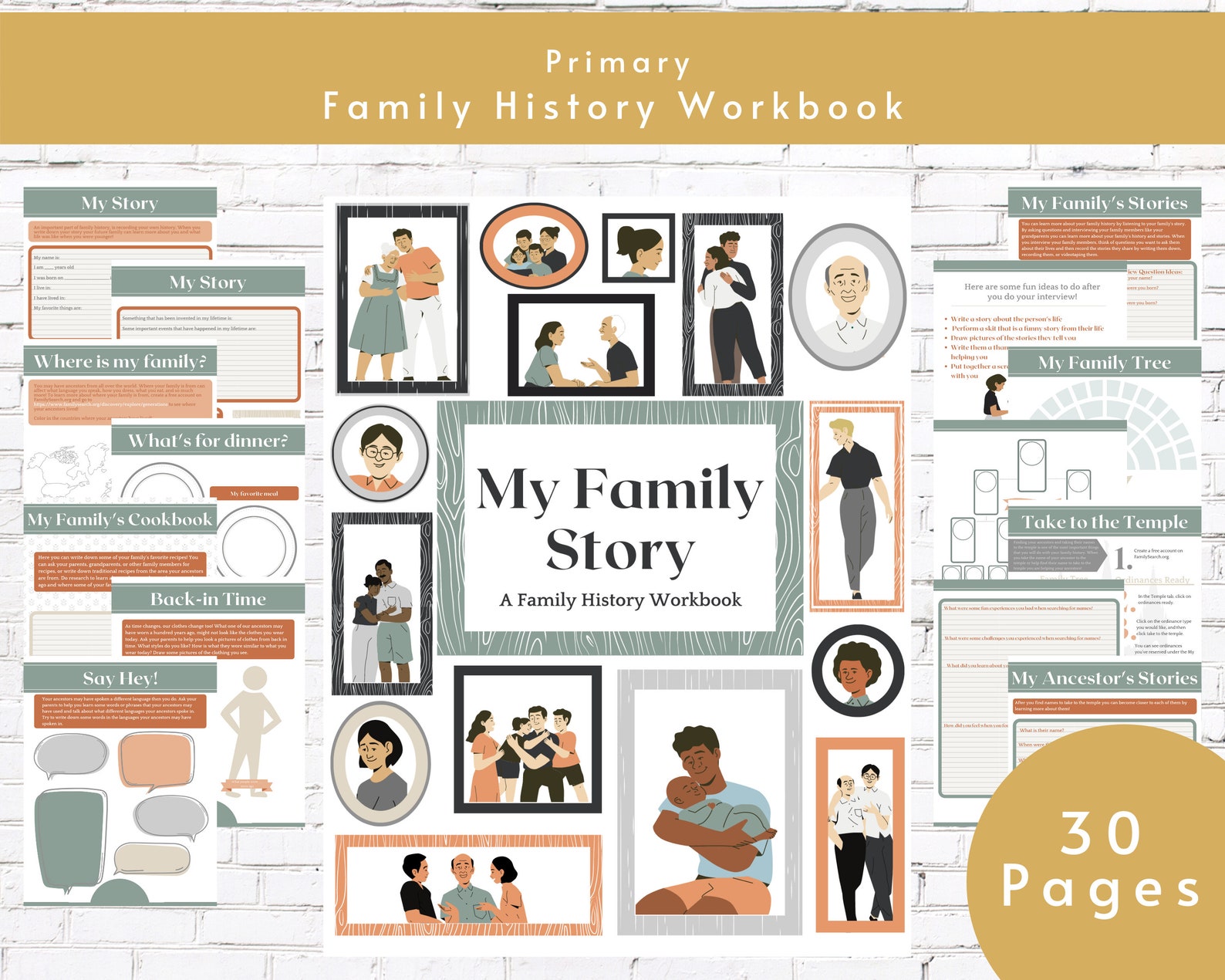 Family History Activity Book | Family Tree Workbook for Children ...