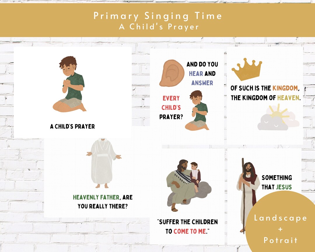A Child's Prayer Primary Singing Time September 2023 Come Follow Me ...