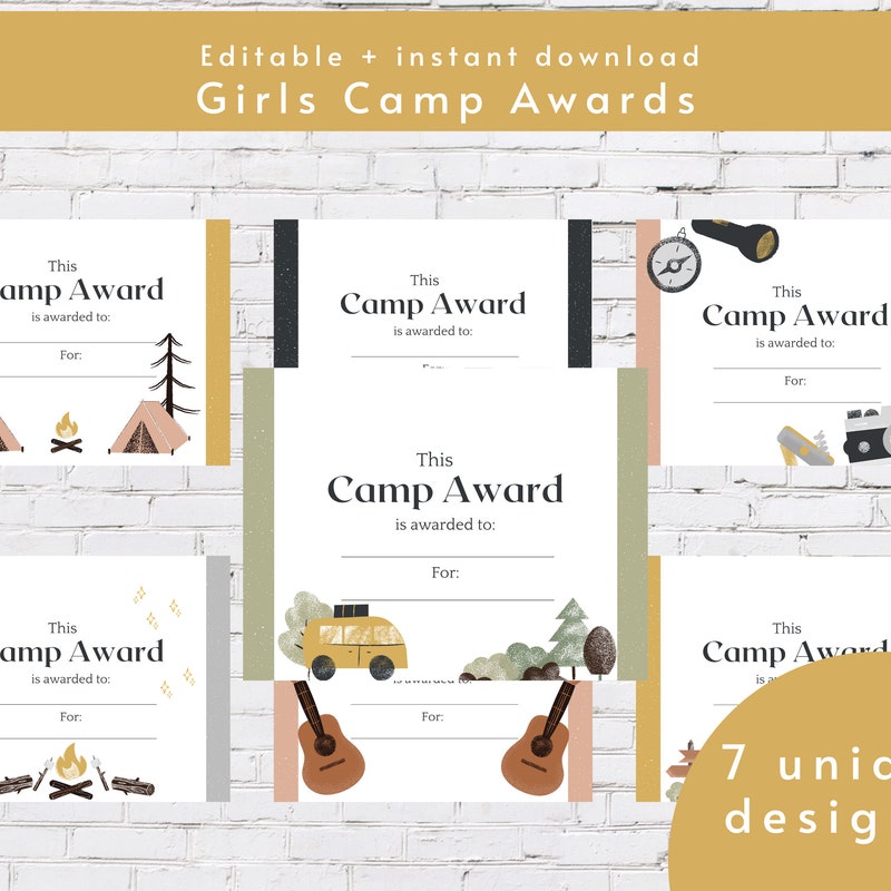 Girls Camp Awards - Etsy