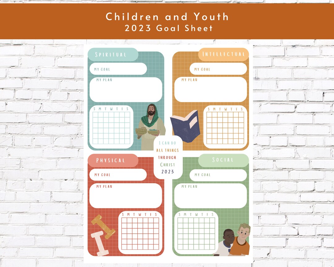2023 Youth Goal Sheet and Tracker | Latter-day Saint Children and Youth ...