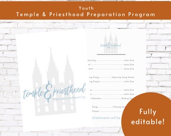 Ward Temple Day Template - Etsy