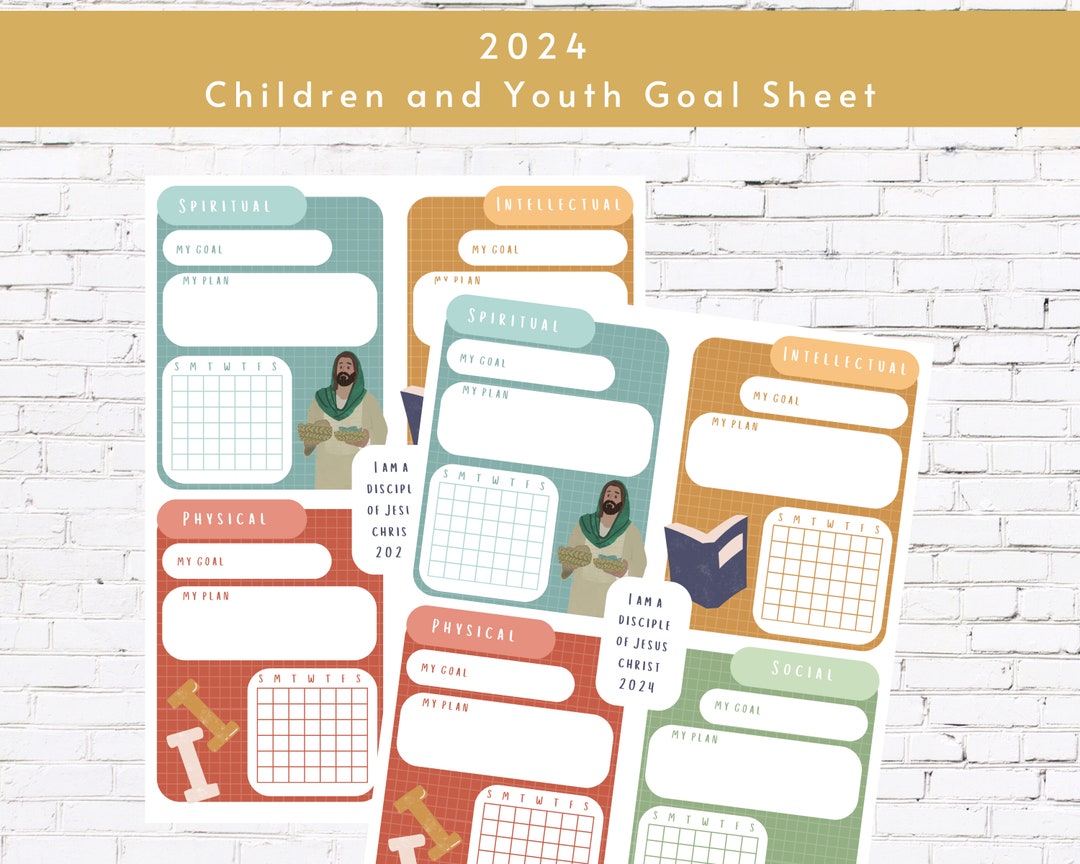 2024 Children and Youth Program Goal Sheet | LDS Latter-day Saint Goal ...