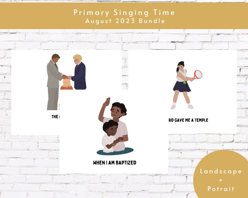 August 2023 Singing Time Flip Chart Bundle When I Am Baptized the Holy ...