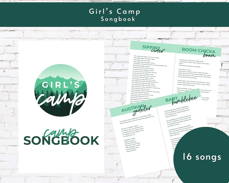 Girl's Camp Songbook | Printable Girl's Camp Songs for Young Women ...