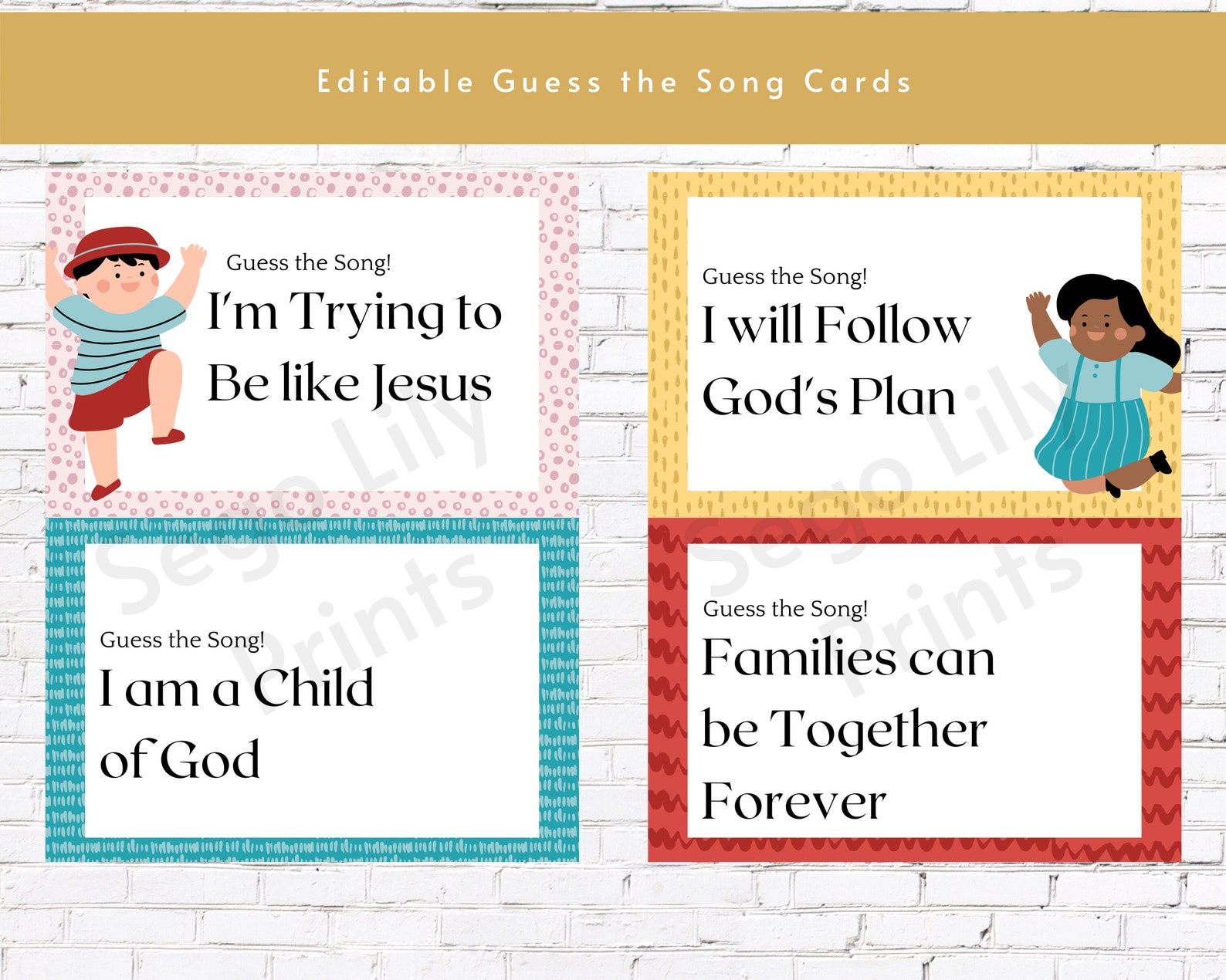 Primary Singing Time Games Printable Singing and Sharing - Etsy