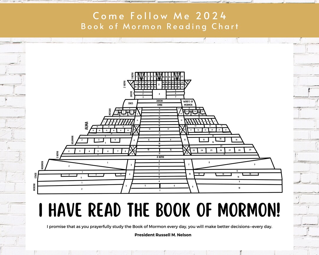Book of Mormon Reading Chart Book of Mormon Coloring Reading Tracker ...