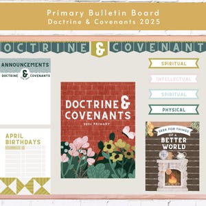 2025 Primary Bulletin Board | Doctrine and Covenants Come Follow Me ...