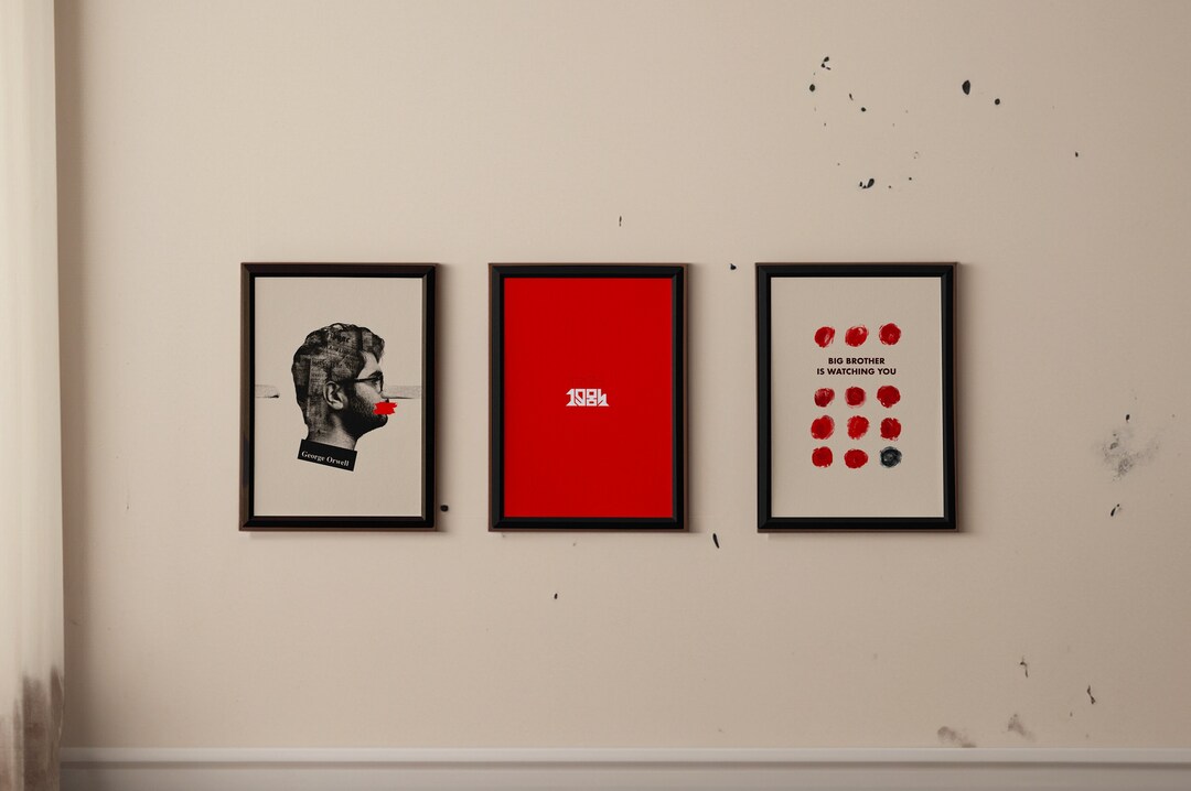 3 Posters of the 1984 Book by George Orwell and His Big - Etsy