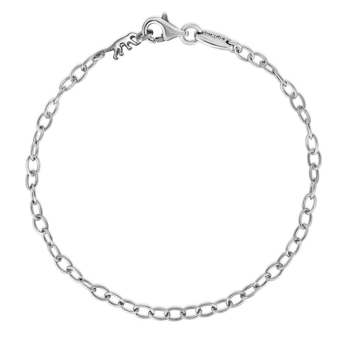Kipling Kids Sterling Silver Cable Chain Monkey Bracelet 7 1/8 Inch (18 ...