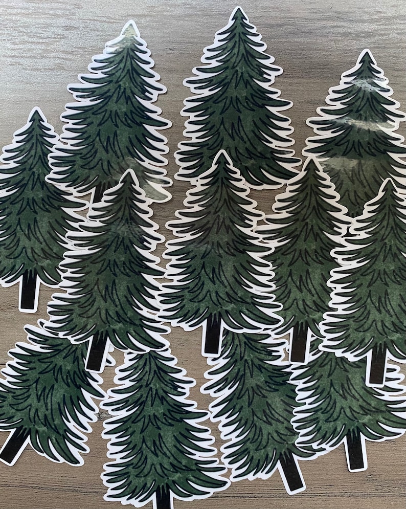 Pine Tree Sticker Adventure Sticker Outdoors Sticker | Etsy