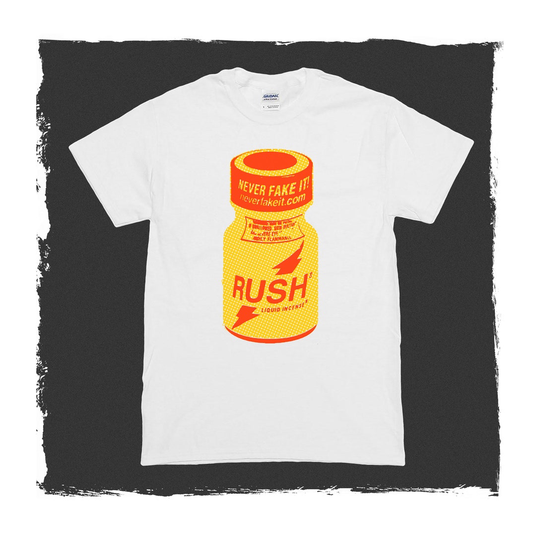 RUSH Liquid Incense Logo T Shirt Gold Amyl Punks Gays Freaks - Etsy