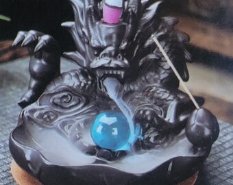 Crystal Cave Baby Dragon LED Backflow Incense Burner - Etsy