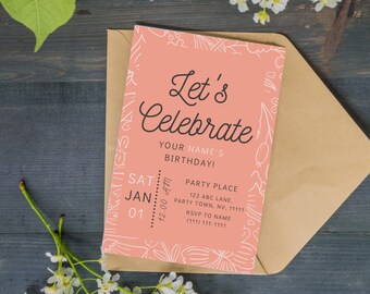 Canva Hangout Invitation Template - Etsy