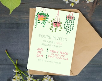 Plants invitation - Etsy España