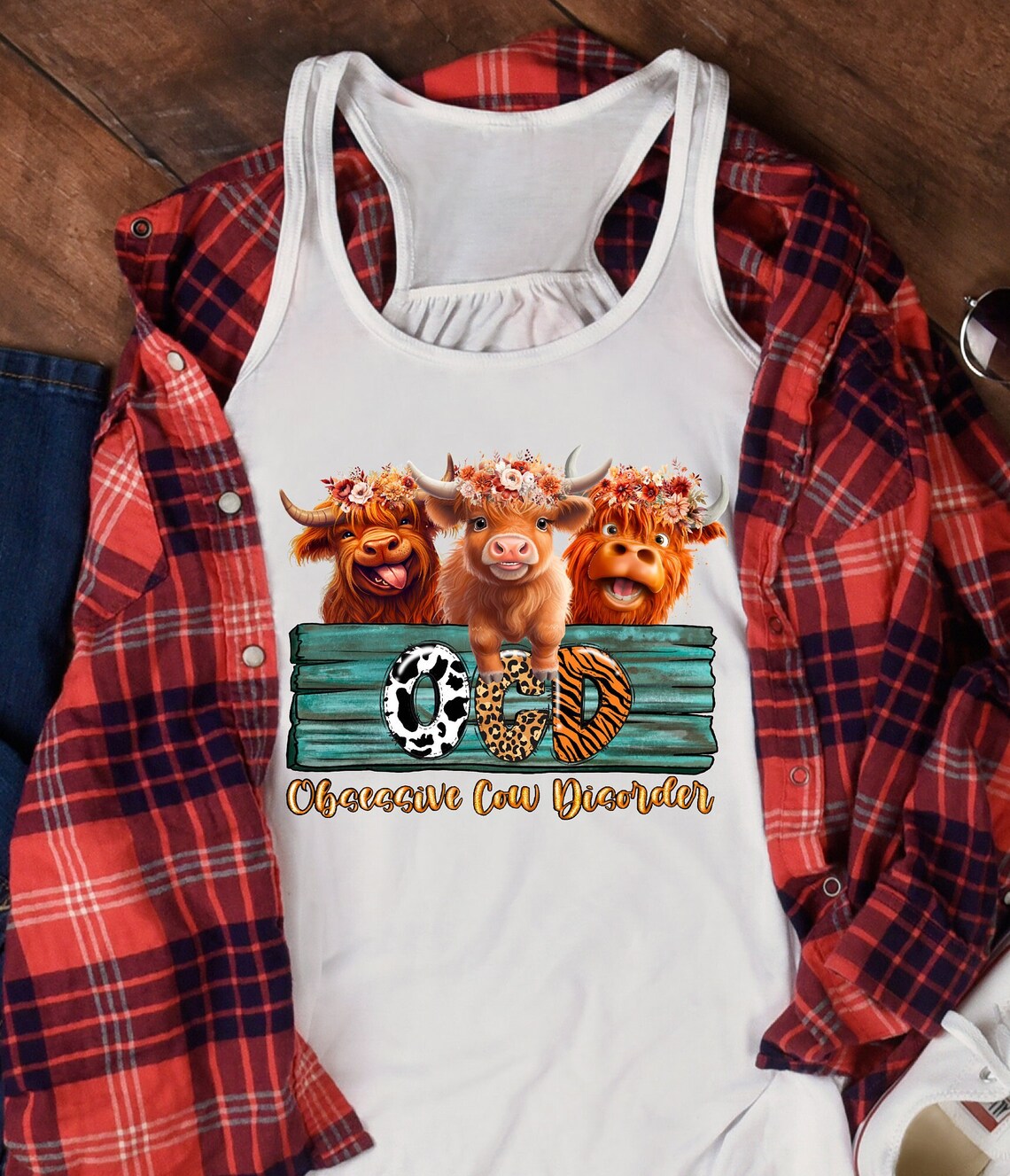 OCD Obsessive Cow Disorder Png, Sublimation Design, OCD Png, Cow Png ...