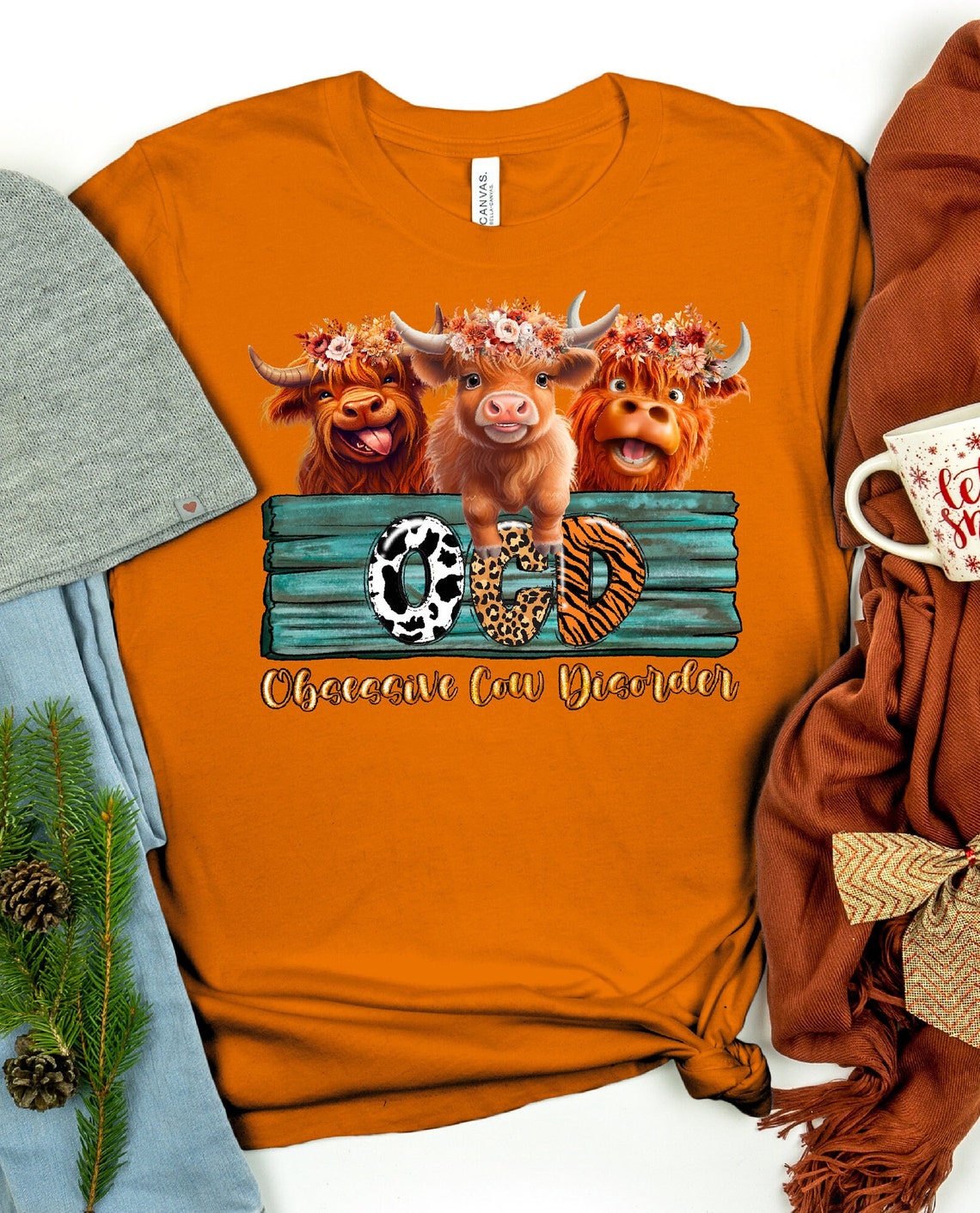 OCD Obsessive Cow Disorder Png, Sublimation Design, OCD Png, Cow Png ...